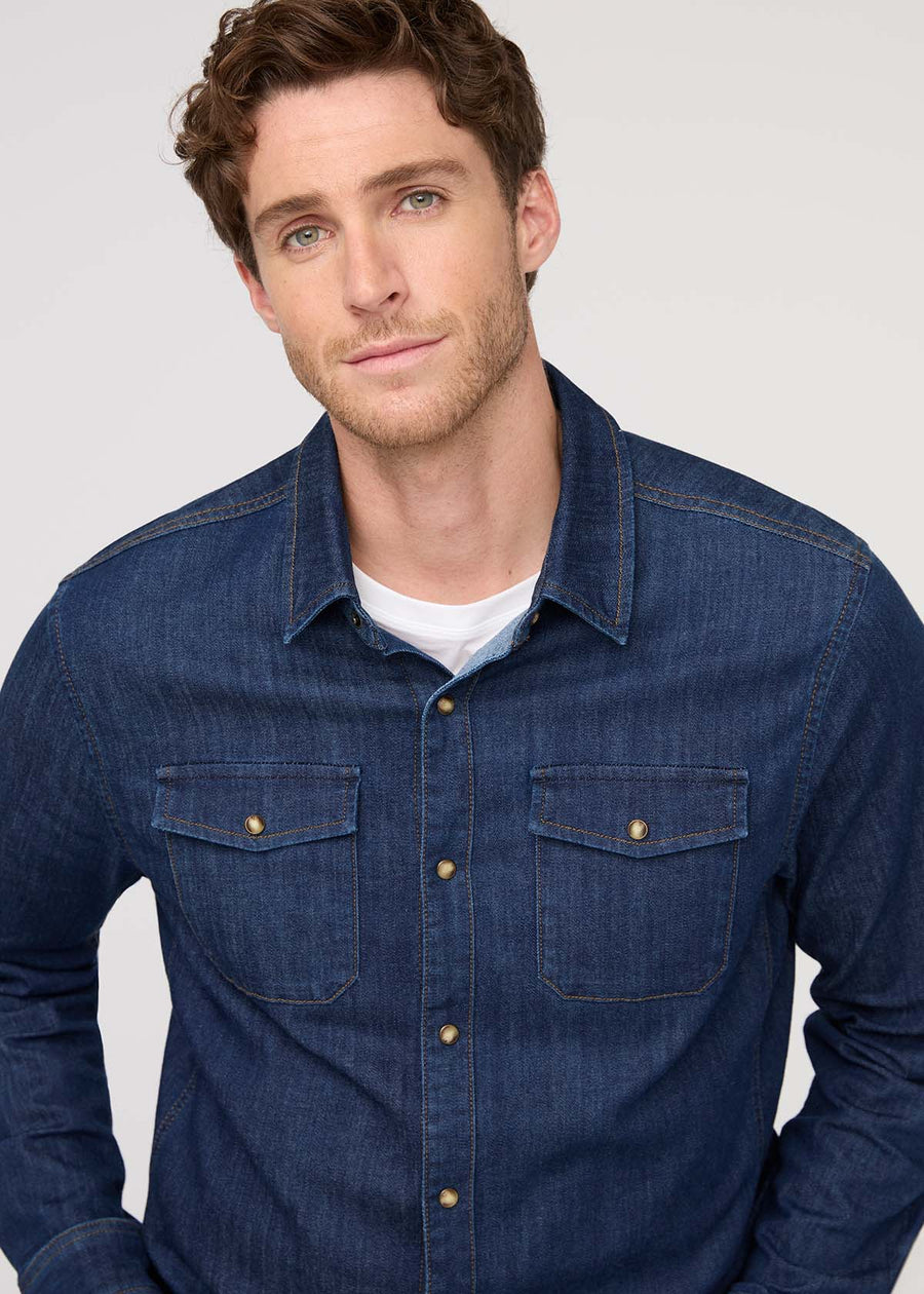 Men's Denim Lite Two-Pocket Shirt