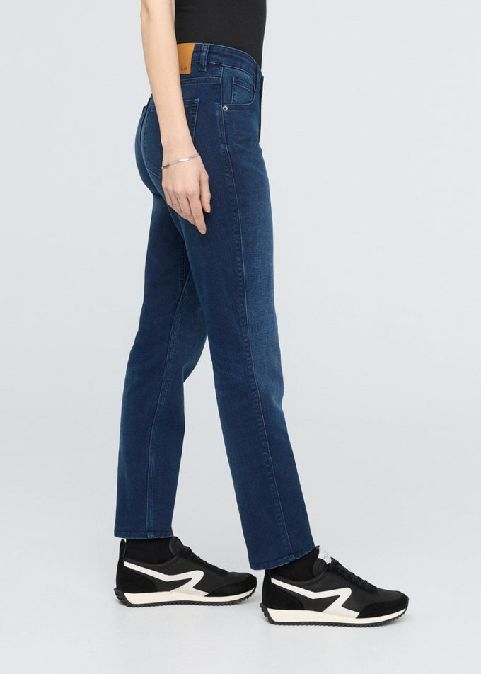 Women's Deep Sea Blue Relaxed Fit Stretch Jeans