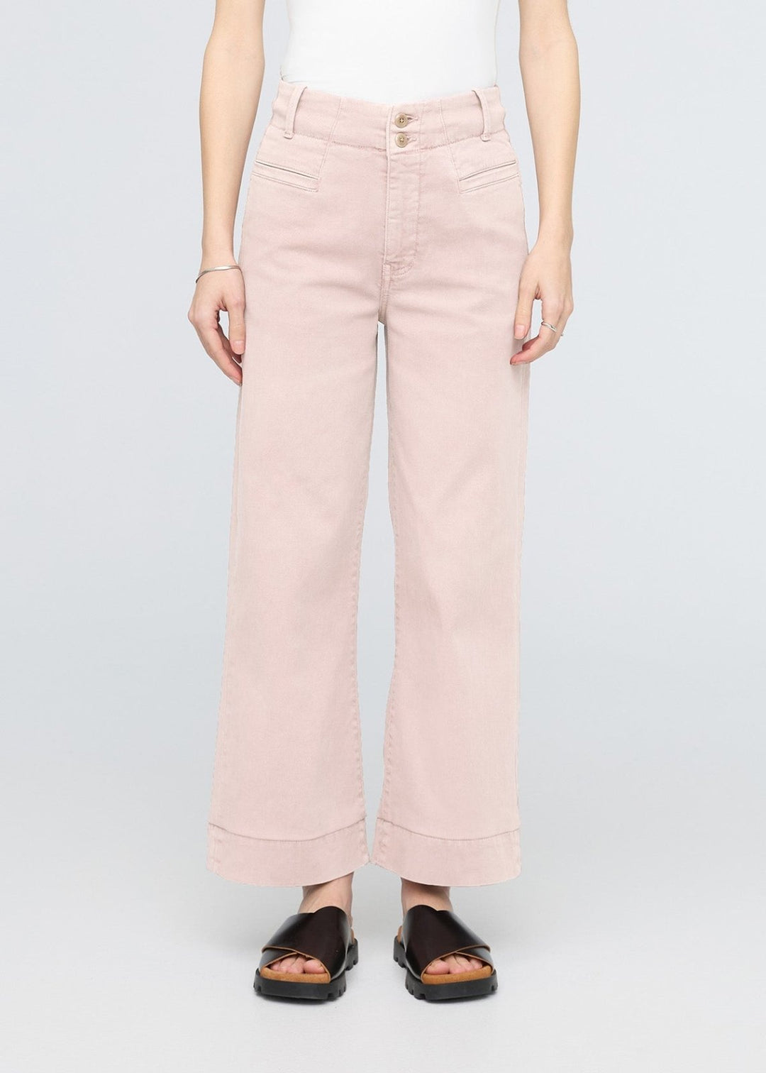 Women's Soft Rose High Rise Twill Trouser
