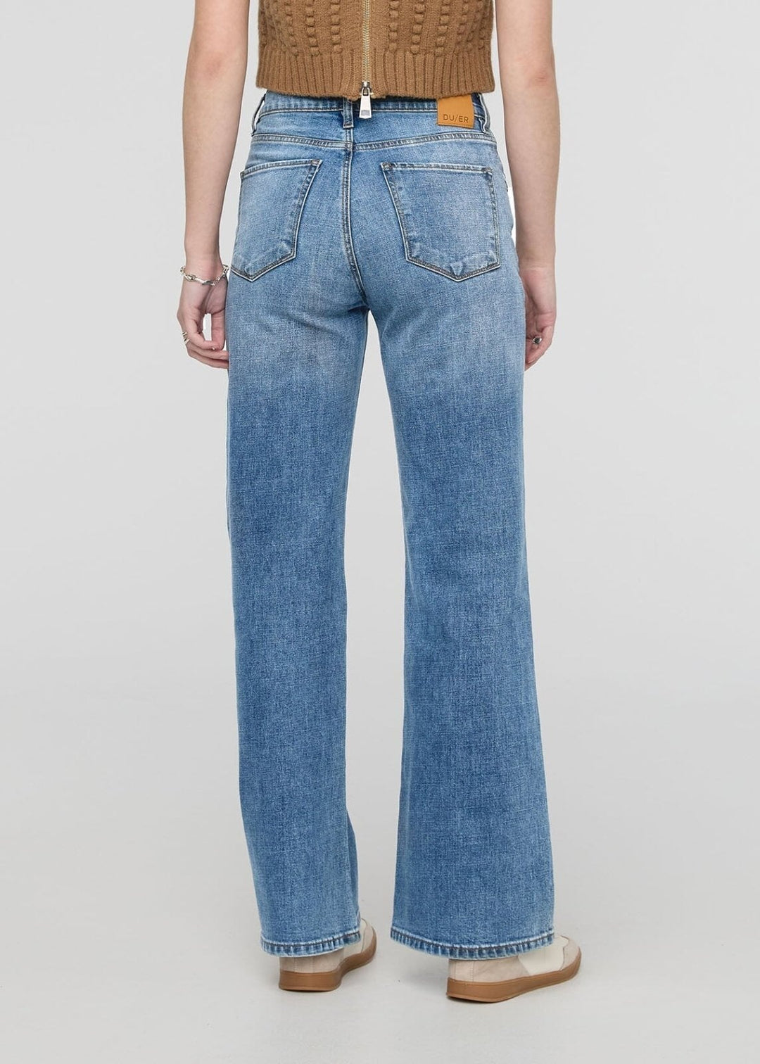 Women's High Rise Wide Leg Blue Jeans